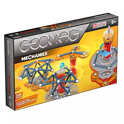 Geomag Mechanics Magnetische constructies en educatieve spellen, 146 stuks (722), veelkleurig