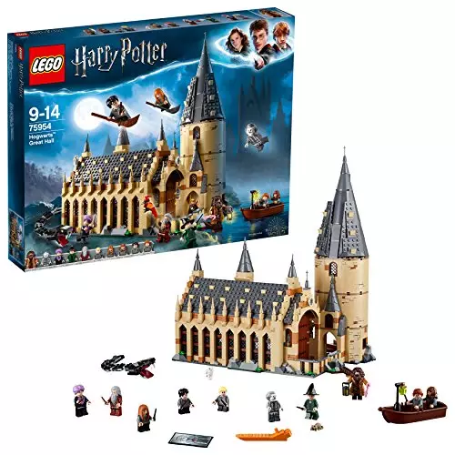 LEGO 75954 Harry Potter Grote Zaal van Zweinstein - Bouwspeelgoed, met minifiguren van Harry Potter