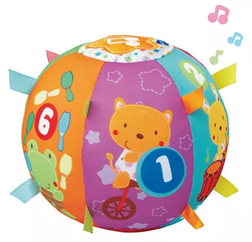 VTech Singing Ball Interactieve stoffen bal met 50+ liedjes, veelkleurig, 24,9 x 14,0 x 8,9 (3480-166122), diverse kleuren/model