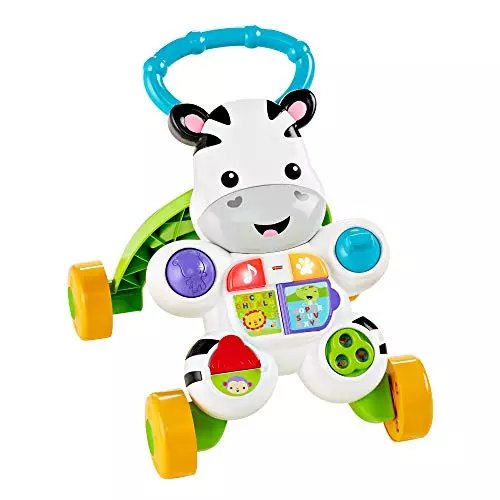 Fisher-Price - Zebra koja govori prvi koraci - hodalica za bebe - 6 mjeseci - 3 godine (Mattel DLD87)