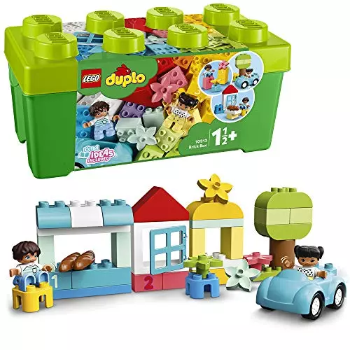 LEGO DUPLO Classic - Աղյուսների տուփ, ուսումնական շինարարական խաղալիք, ներառում է գունավոր շինանյութեր և պահեստավորման տուփ (10913), գույների/մոդելի տեսականի