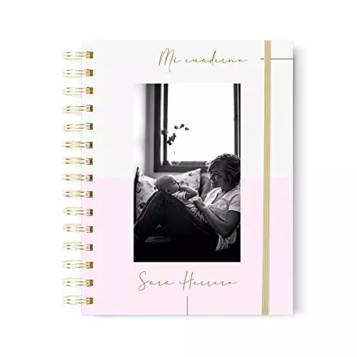 Onepersonal - Notebook con copertina rigida personalizzata | Taccuino personalizzabile con timbratura per aggiungere foto e nome | design minimalista