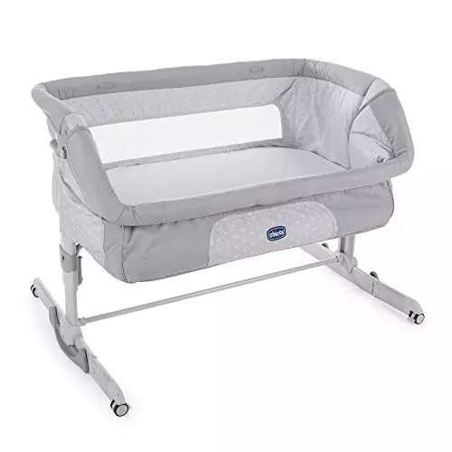 Chicco Next2Me Dream - Lit Co-sleeping avec ouverture latérale facile, bascule et 11 hauteurs, couleur grise (Luna)