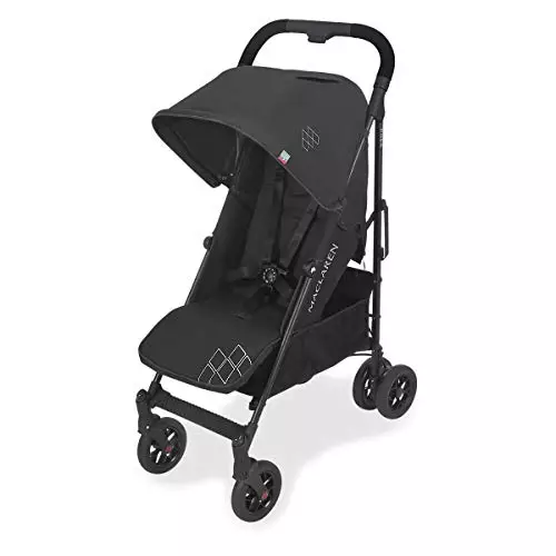 I-Maclaren Techno Arc Stroller - Kubantwana ukususela ekuzalweni ukuya kwi-25 kg. Ihood enwebekayo nengangeni manzi ngeUPF 50+, isihlalo esineendawo ezininzi kunye nokunqunyanyiswa kwamavili amane