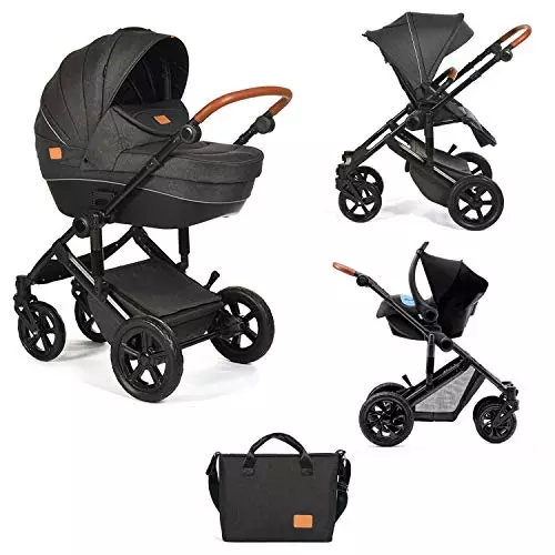 Ibaby One - 3 in 1 ကလေးတွန်းလှည်း - Carrycot၊ ထိုင်ခုံ၊ Group 0 Plus နှင့် Changing Bag - 22 Kg ခွင့်ပြုထားသော တွန်းလှည်း