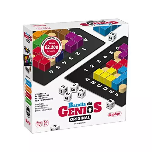 Lúdilo- Battle of Geniuses 3D, Mesa, Puzzle de Madeira, Educativo, Jogos de Inteligência Infantil, Puzzles, Cor Preto (The Happy 80800)
