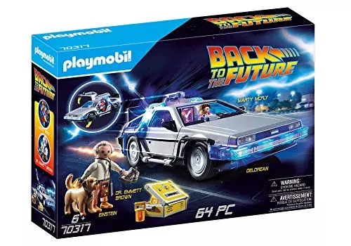 PLAYMOBIL- Back to The Future Delorean con efectos de luz, a partir de 6 anos, multicolor (70317)