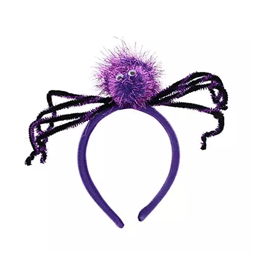 MoGist Halloween Headband Kostum Aksesoris Hiasan Kepala Rambut Lucu Hoop Pesta Cosplay Aksesoris DecorationHalloween Headband 1 Pcs Ukuran Emas 18 Cm X 17 Cm Bahan Plastik