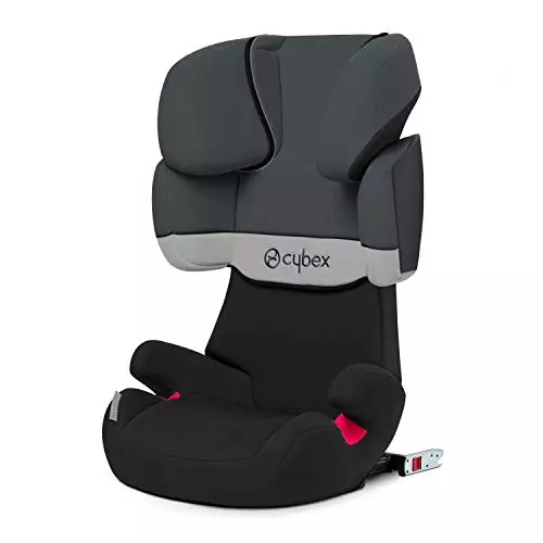 Cybex - குரூப் 2/3 சொல்யூஷன் X-ஃபிக்ஸ் கார் இருக்கை, ISOFIX கொண்ட கார்களுக்கு, 15-36kg, தோராயமாக 3 முதல் 12 ஆண்டுகள் வரை, கிரே (கிரே ராபிட்)