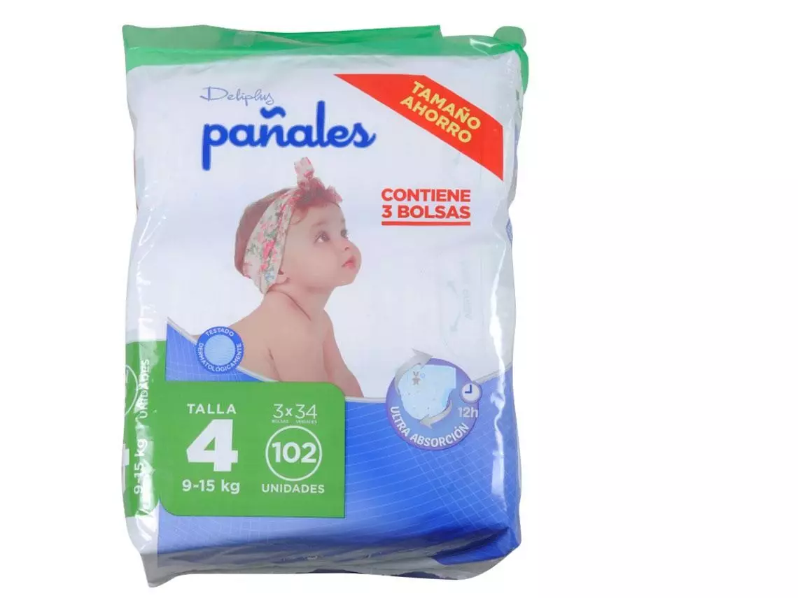 Deliplus Diaper 9 hatramin'ny 15 Kg size 4