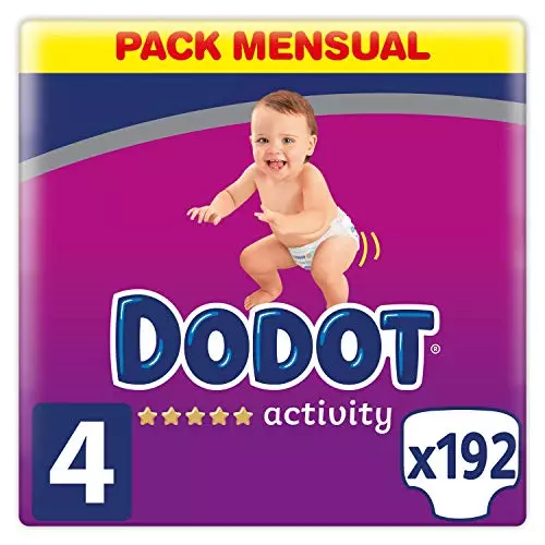 Dodot Activity autiņbiksītes 4 izmērs, 192 autiņi, 9-14 kg, ciešāk pieguļošas autiņbiksītes