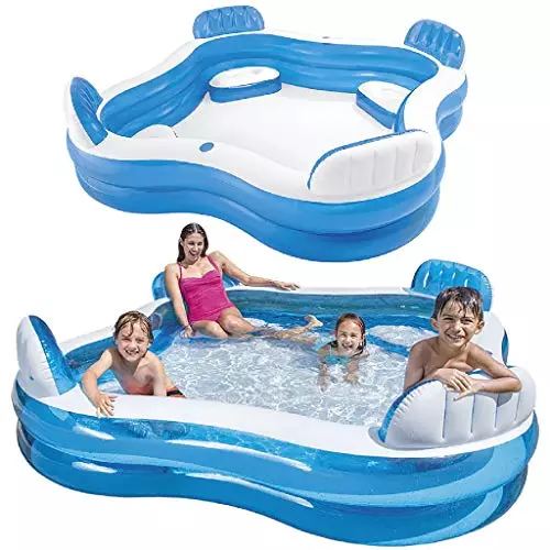 Intex 56475NP - Square opblaasbaar swimbad mei sitten 229 x 66 cm 990 liter