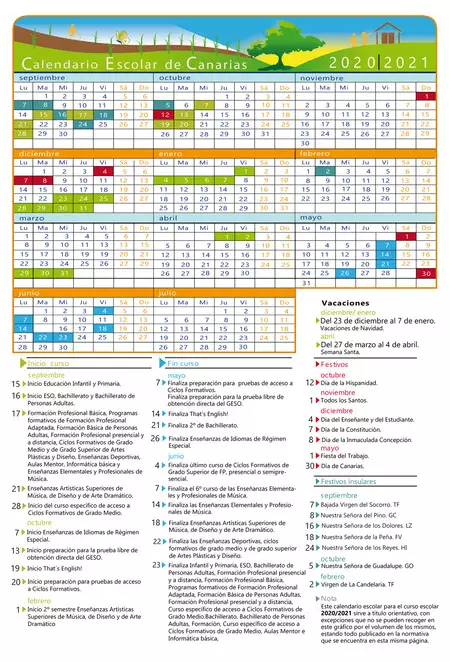 Calendar-School 20-21-Canary Islands