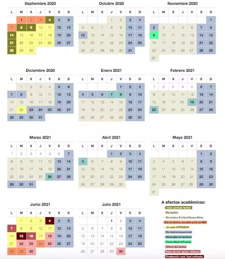 училиште-календар-мадрид