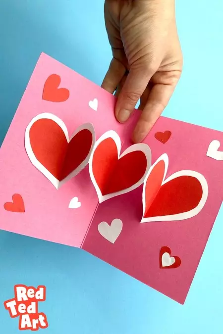 Mother's Day Crafts Hearts Card