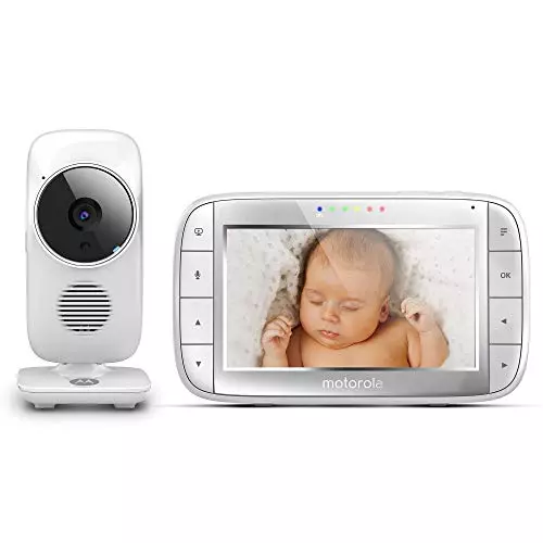 Відеоняня Motorola Baby MBP 48 з РК-екраном, еко-режимом і нічним баченням, білий