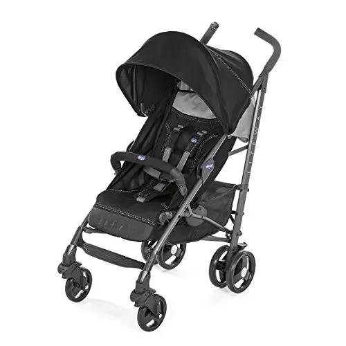 Chicco Liteway 3 Létt og nett kerra, þolir allt að 22 kg, svartur litur (Jet Black)