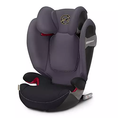 Cybex Gold - Solution S-Fix car seat, ສໍາລັບລົດທີ່ມີ ແລະບໍ່ມີ Isofix, ກຸ່ມ 2/3 (15-36 kg), ຕັ້ງແຕ່ 3 ຫາ 12 ປີ, ສີດໍາ (Premium Black)