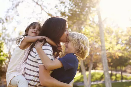 Mother Children Hug