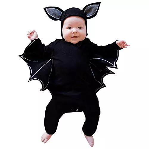 Modaworld Newborn Toddler Baby Boys Girls Halloween Cosplay Costume Romper Hat Outfit Set Ropa Bebe