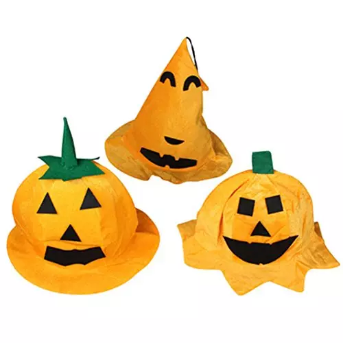 Leisial™ 3pcs Sombreiro de Halloween Gorro de cabaza de tela Decoración de Halloween Disfraces de Halloween Accesorios de vestir para nenos e adultos