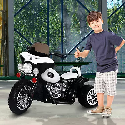 Motor Elektrik Makinë Tricycle Fëmijë + 3 vjeç 6V Metal + PP E zezë E bardhë