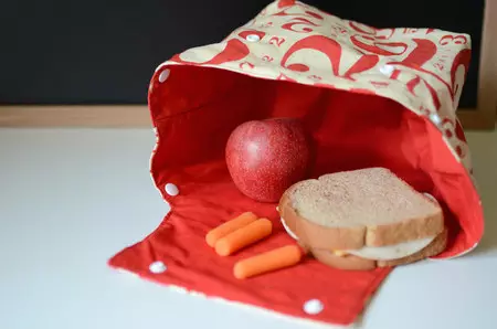 Geantă cu gustări din pânză pentru întoarcerea la școală