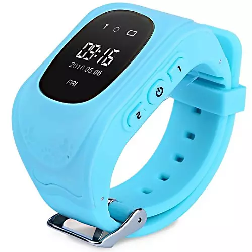 Børne Smart Watch GPS Tracker Locator Anti-Lost Safety Børn Armbåndsur Sos Calls SIM Skridttæller Smartwatch Kompatibel med iPhone og Android Smartphone Q50 (Blå)