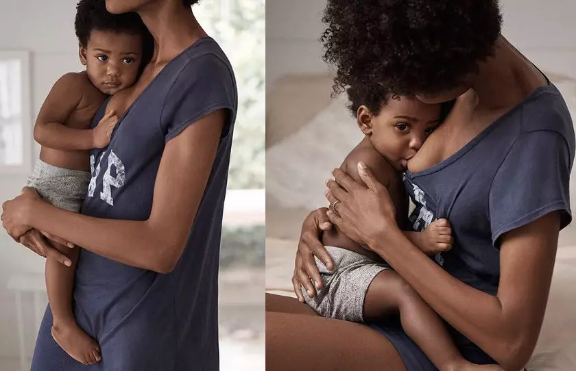 On adore la jolie publicité de Gap, dans laquelle une mère apparaît en train d'allaiter son fils