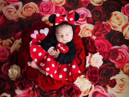 Baby Valentine's Photo Session Minnie Mickey 4