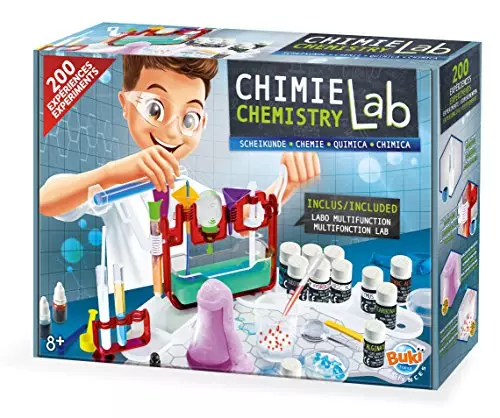 Buki France- Laboratoire de Chimie 200 Jeu pour Apprendre Chimia, 8 Ans, Multicolore (8364)