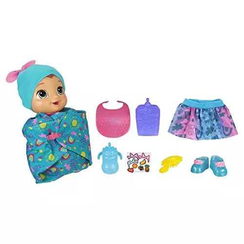 Baby Alive Baby Grows Up (Happy) - Happy Hope or Merry Meadow, Talking Growing Doll, Surprise Accessories