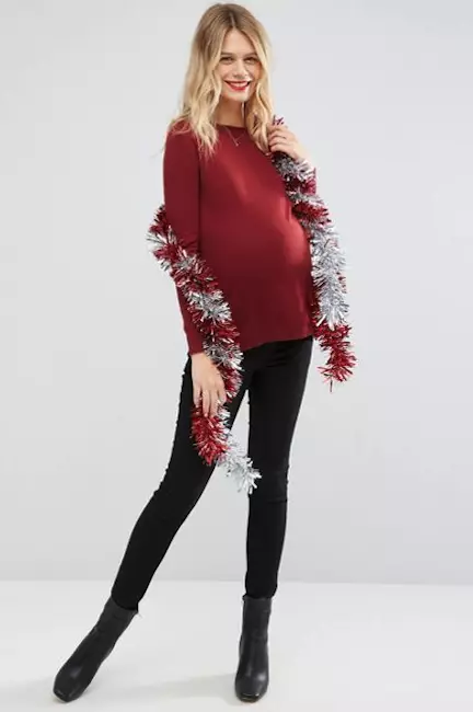 Ciążowy świąteczny sweter Asos