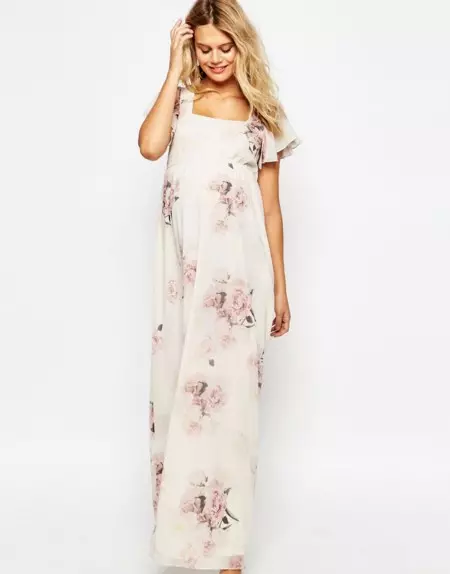 Maxi vestido premamá estampado en oferta