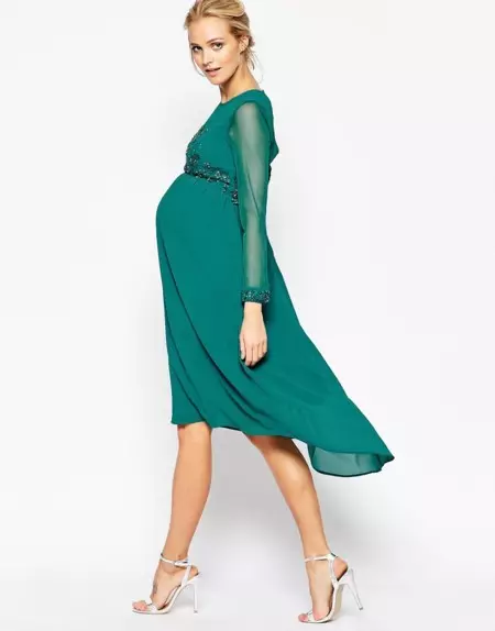 Asymmetric Party Maternity Dress