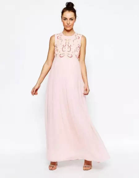 Chovala cha Pink Maternity Maxi