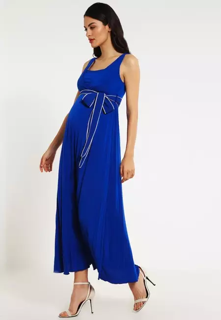 Maternity Pleated Maxi Dress