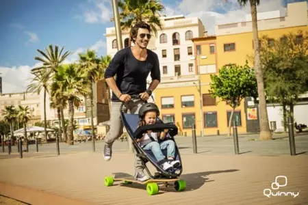 Longboardstroller للتزلج مع طفلك