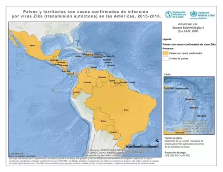 Mapa do Zika