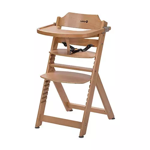 Safety 1st TIMBA, Evolving wooden highchair for children, Natural wood color, from 6 months to 10 years, up to 30 kg