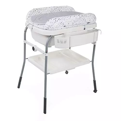 Chicco Cuddle&Bubble - Компактна постелка за повиване 2в1, 10 кг, сив цвят (Cool Grey)