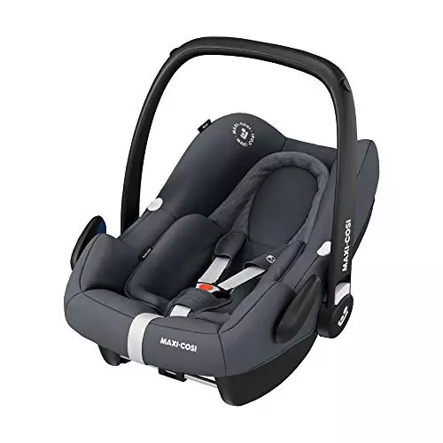 Maxi-Cosi Rock i-Size Car Seat Group 0+, baby carrier approved for air travel, baby car seat newborn to 12 months, color essential graphite