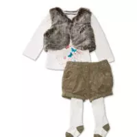 Baby Cya Fur Vest Set