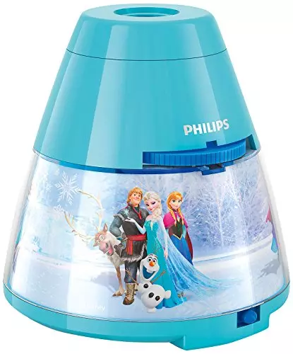 Philips Disney Frozen 2-in-1 proiektorea eta gau-argia, zuri epela, 0,3 W LED bonbilla, urdina