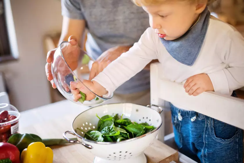 Vegetables in children's food: spinach and chard