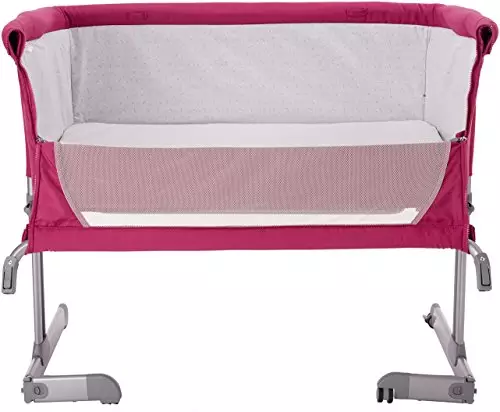 Chicco Next2Me - Dječji krevetić za zajedničko spavanje sa sidrištem za krevet, 6 visina, boja fuksije