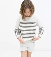 Áo len trắng đen Zara Kids