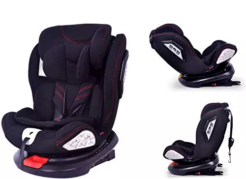 I-Star Ibaby - Iqembu lezihlalo zemoto 0+/1/2/3 Isofix 360º rotation - Special Navy Edition