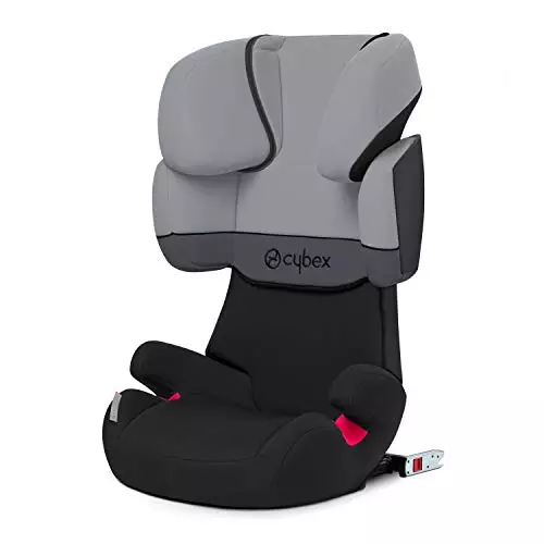 Cybex - Sehlopha sa 2/3 Tharollo X-Fix setulo sa koloi, bakeng sa likoloi tse nang le ISOFIX, 15-36kg, ho tloha 3 ho ea ho lilemo tse 12 approx., Gray (Cobblestone)