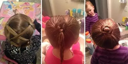 Dad Does Daughter Ponytail Cosmetology School Greg Wickherst 11